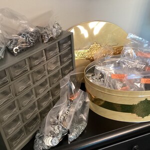 Vintage Plastic Storage Case With 25 Drawers, Storage Case Filled Full ...