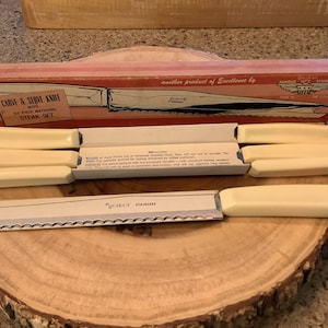 Vintage Famous Quikut Stainless Knife Set, Carve and Serve Knife Set W ...