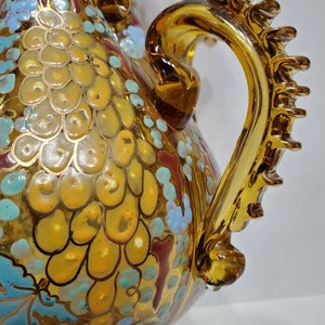Vintage Moser Double Sprout Oil & Vinegar Cruet, Hand-painted Circra ...