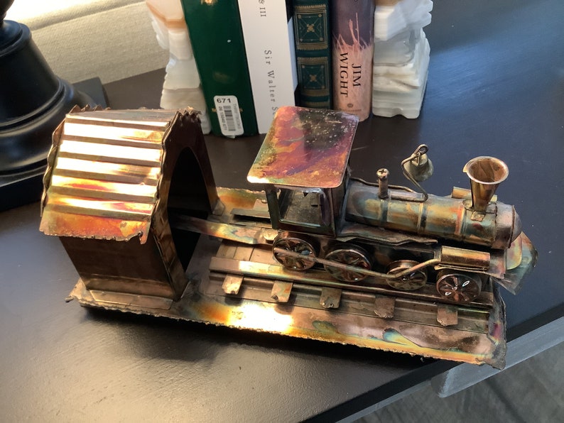 Vintage Berkeley Designs Copper Music Box Train on Track - Etsy