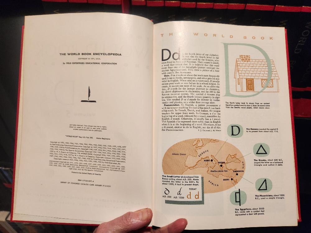 Vintage World Book Encyclopedia COMPLETE 1971 Set, Red & Black ...
