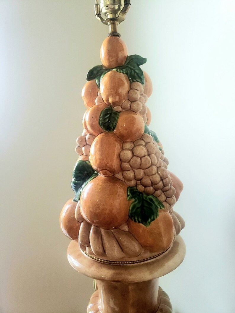 Vintage Lamp Vintage Ceramic Fruit Lamp Large MCM Ceramic - Etsy