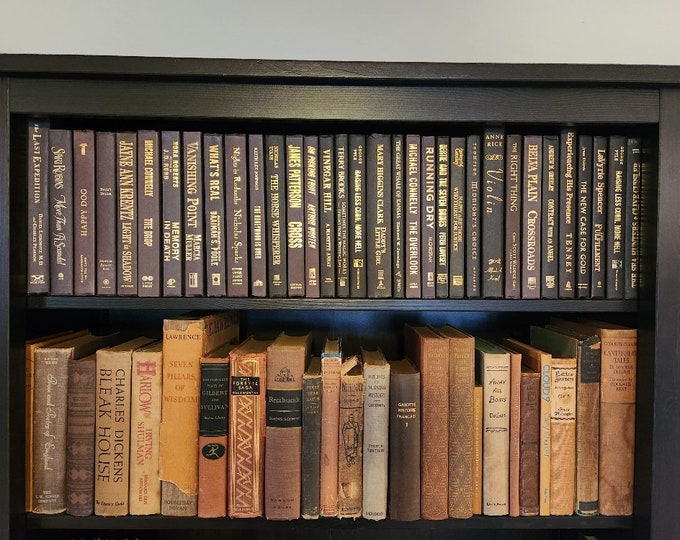 Fill a Bookshelf, Black Books W/ Gold Lettering, Black Books Bundle (33 ...