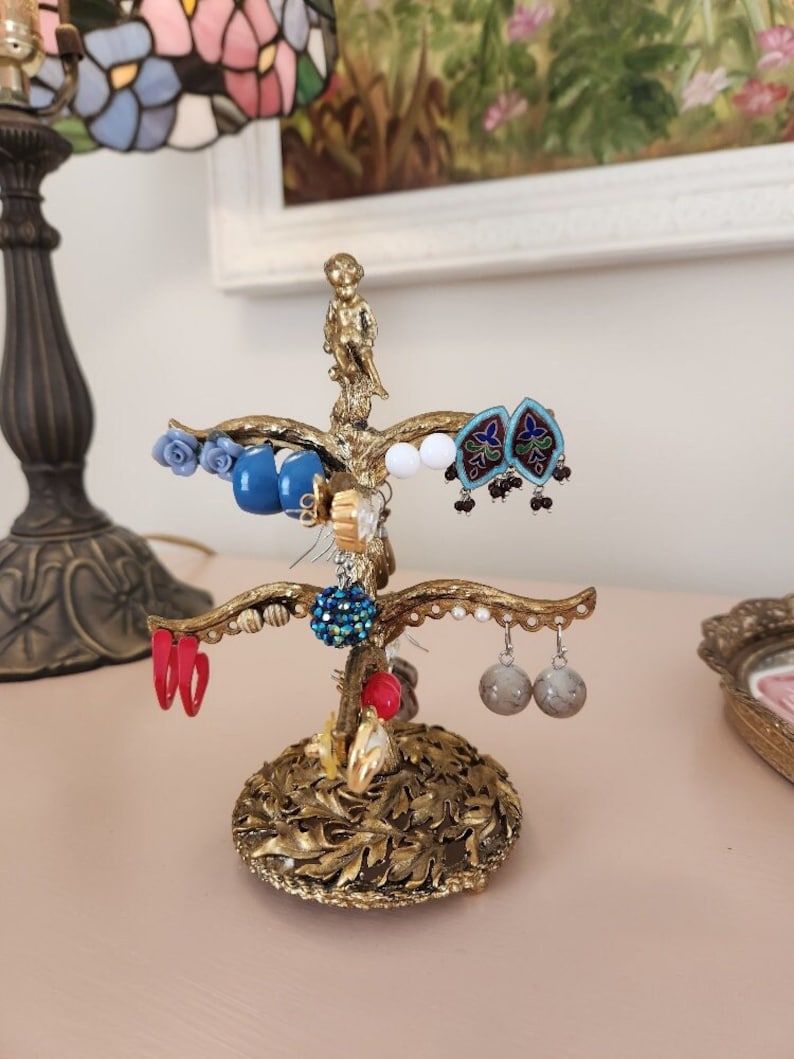 Vintage Earring Holder 60s Sam Fink Organizer Gold Earring - Etsy