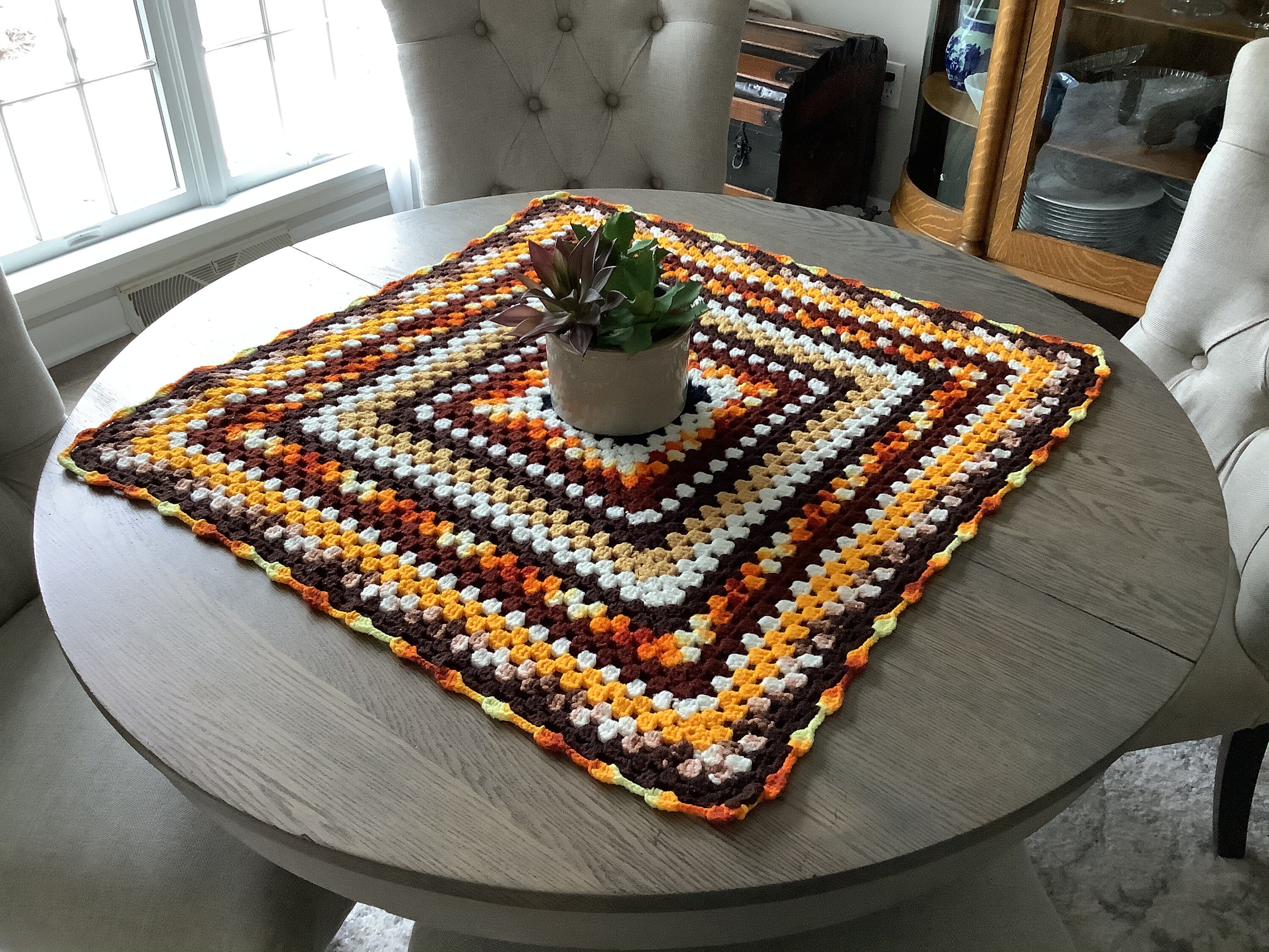 Crocheted Retro Table Accent Hand-crocheted Table - Etsy