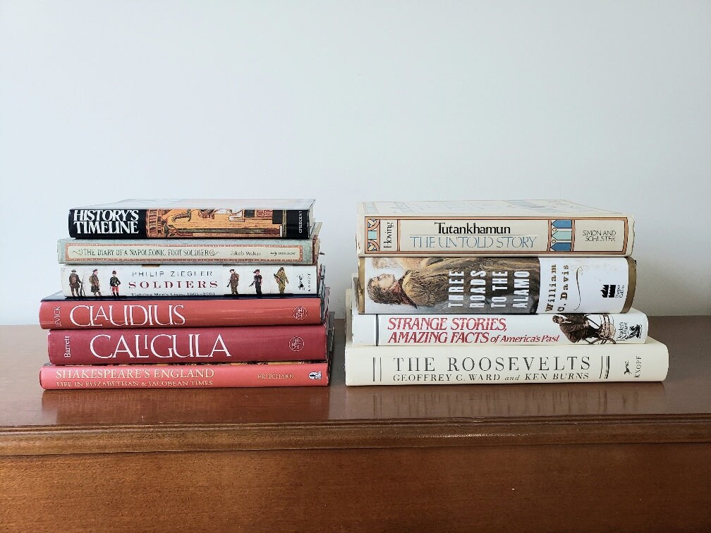 Lot of 10 Vintage History Books, Bundle of 10 Hard Cover Vintage ...