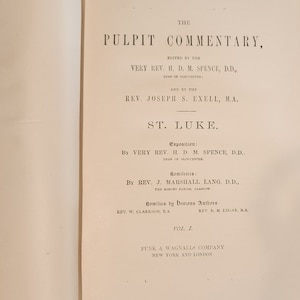 Vintage the Pulpit Commentary Set, Edited by Rev H.D.M Spence & Rev ...