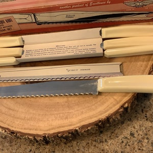 Vintage Famous Quikut Stainless Knife Set, Carve and Serve Knife Set W ...