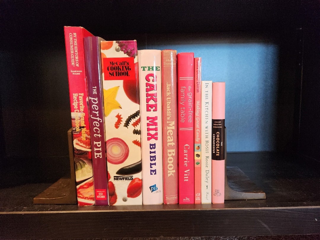 Vintage Cookbooks, Decorative Cookbooks for Kitchen Home Decor, Bundle ...