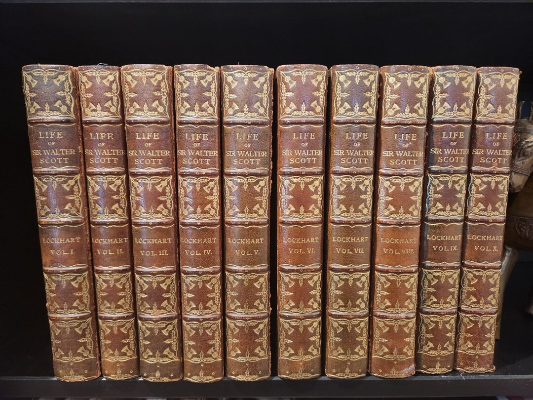 Sir Walter Scott Books, Hardcover COMPLETE Memoirs of the Life Set (10 ...