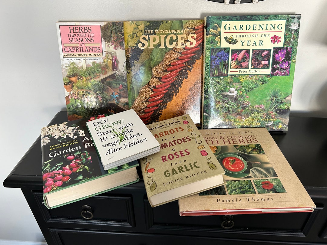 Vintage Gardening Books, Lot of 8 Vintage Gardening Books, Herb Gardens ...