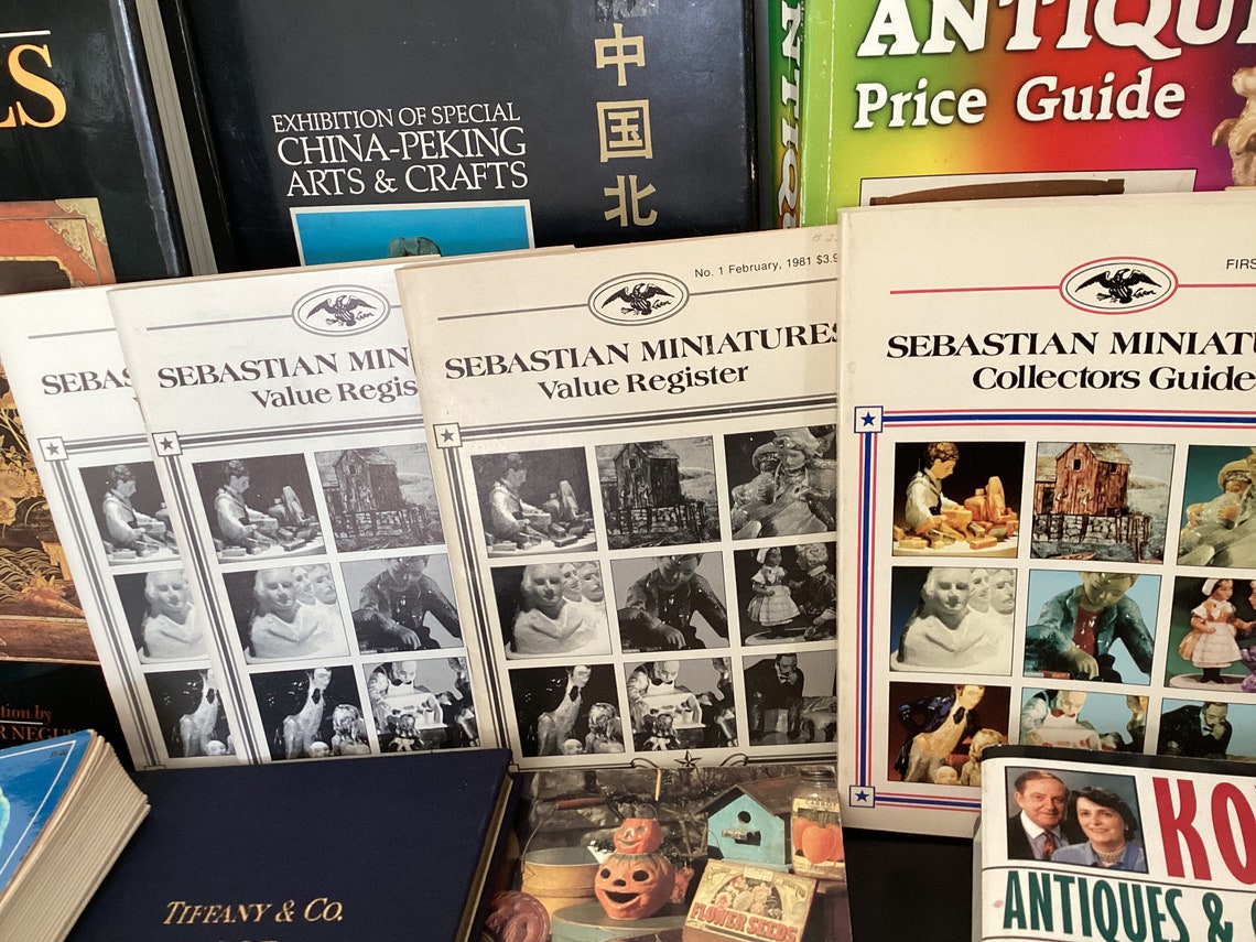 Vintage Lot of Antique Books, Antique Guides, Tiffany & Co. 1986 ...