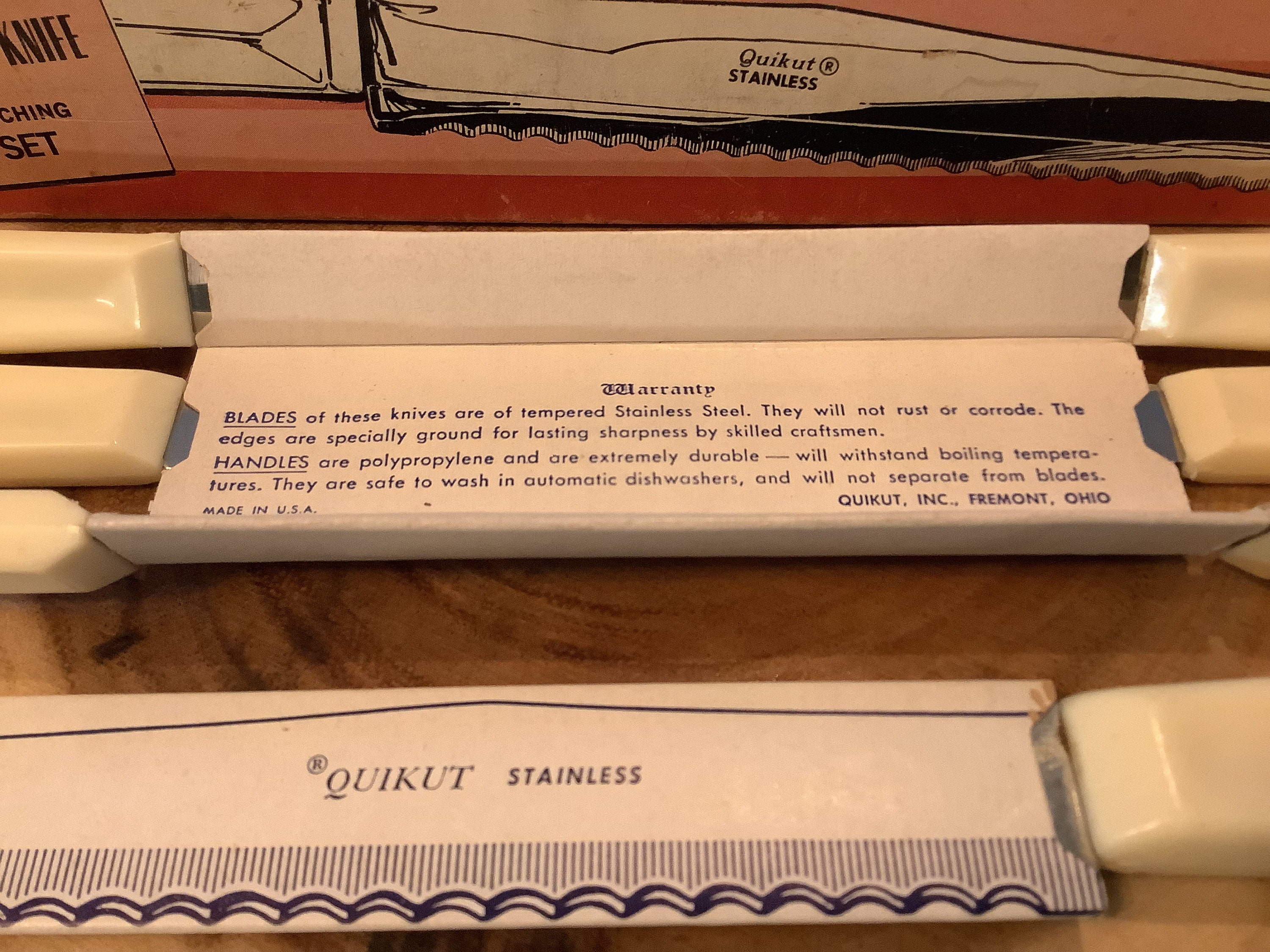 Vintage Famous Quikut Stainless Knife Set Carve and Serve - Etsy