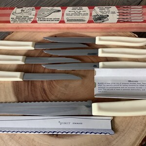 Vintage Famous Quikut Stainless Knife Set, Carve and Serve Knife Set W ...