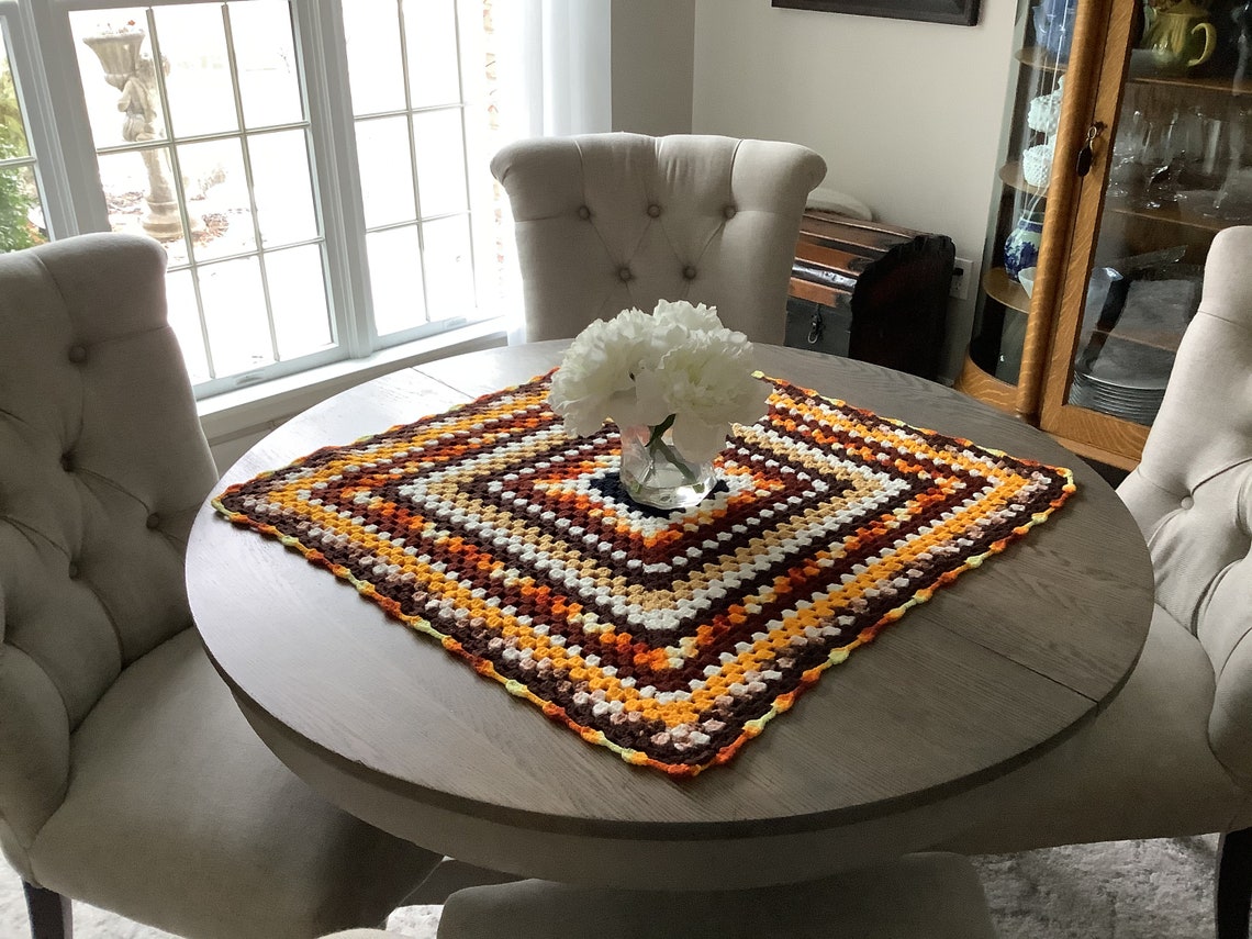 Crocheted Retro Table Accent Hand-crocheted Table - Etsy