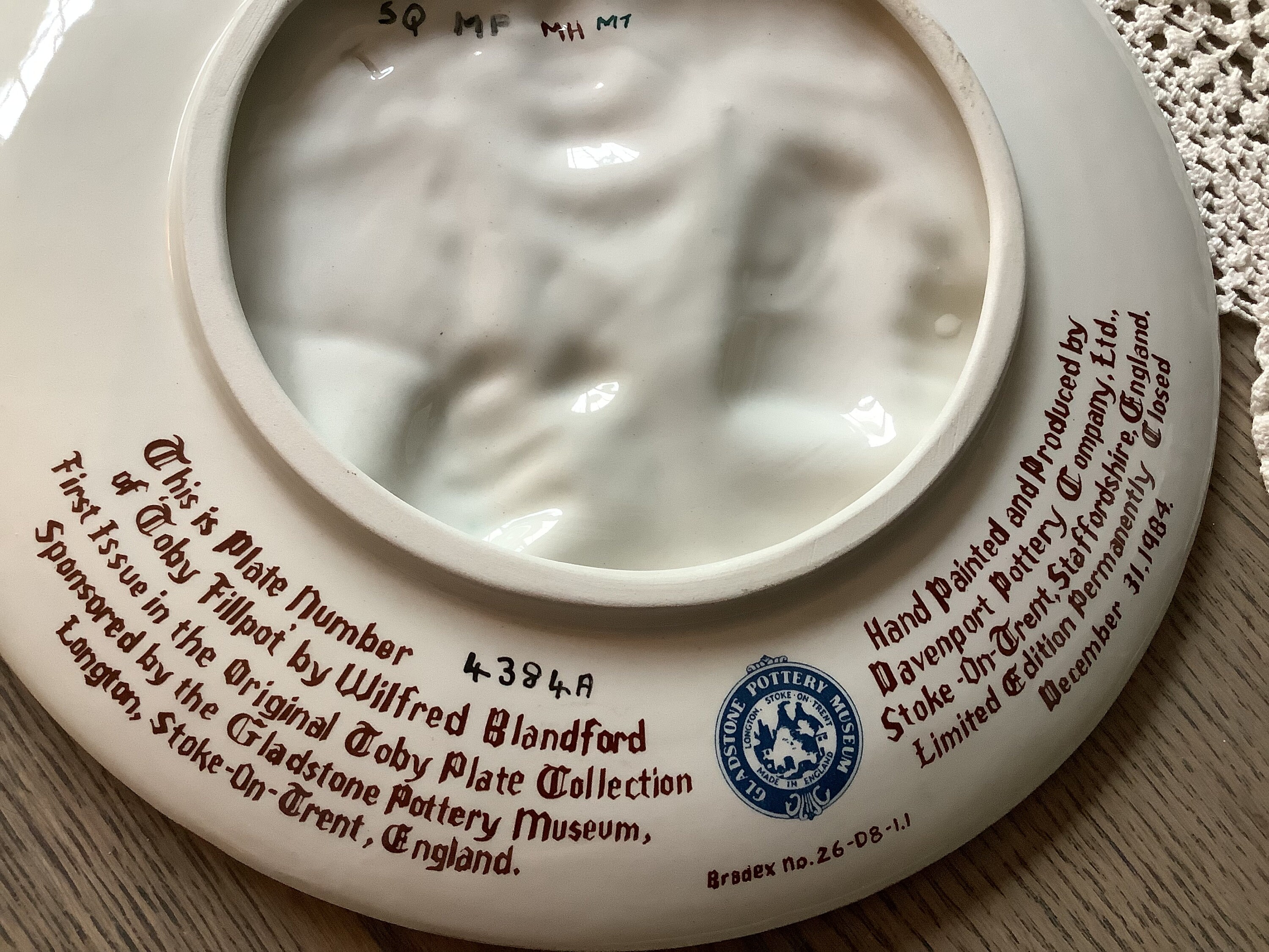 Vintage Toby Fillpot Plate Davenport Pottery Co. Made in - Etsy