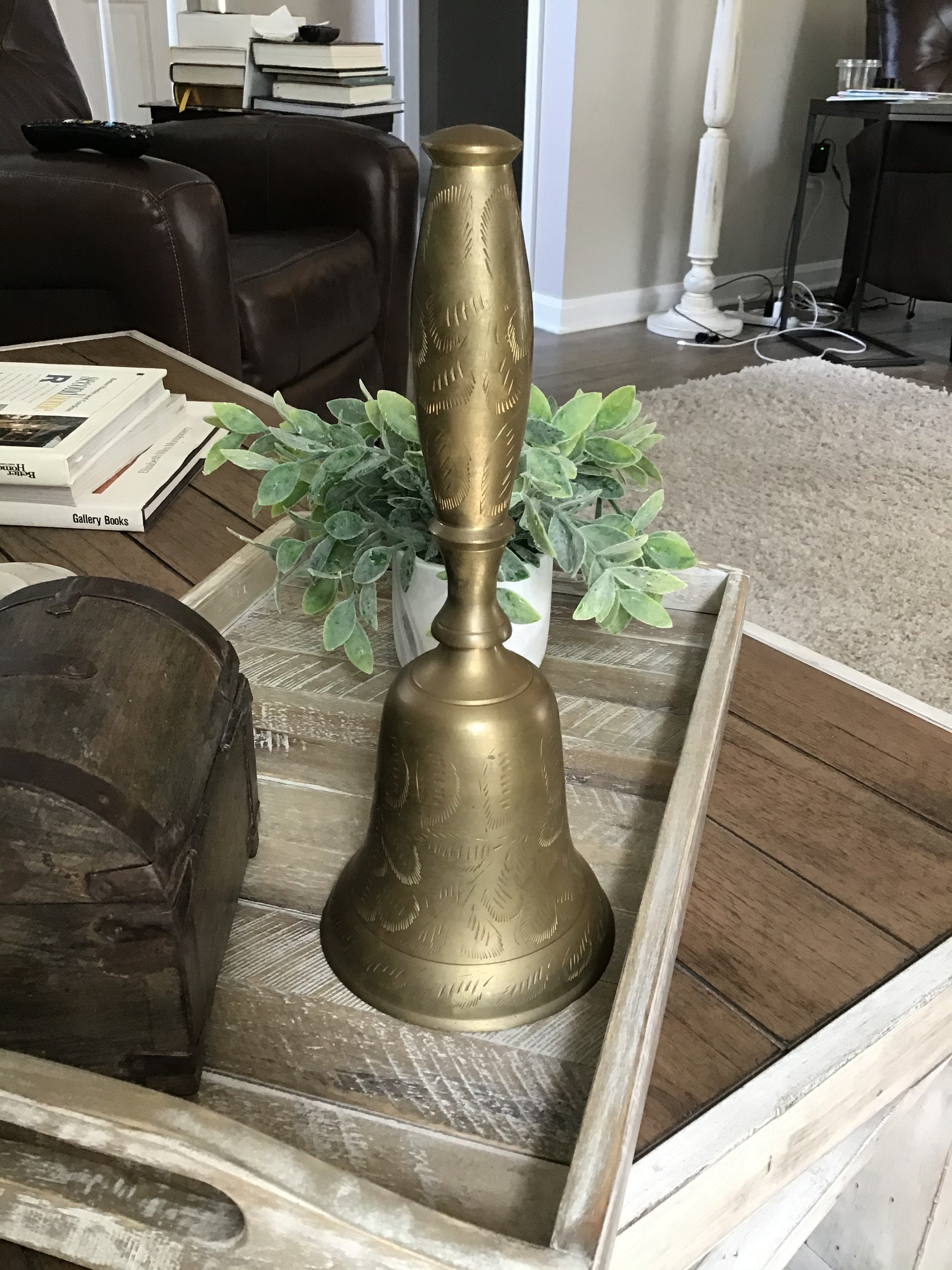 Vintage Brass School Bell Bells of Sarna Large School Bell - Etsy