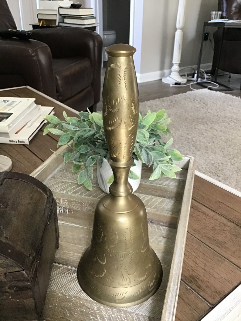 Vintage Brass School Bell, Bells of Sarna, Large School Bell Made in ...