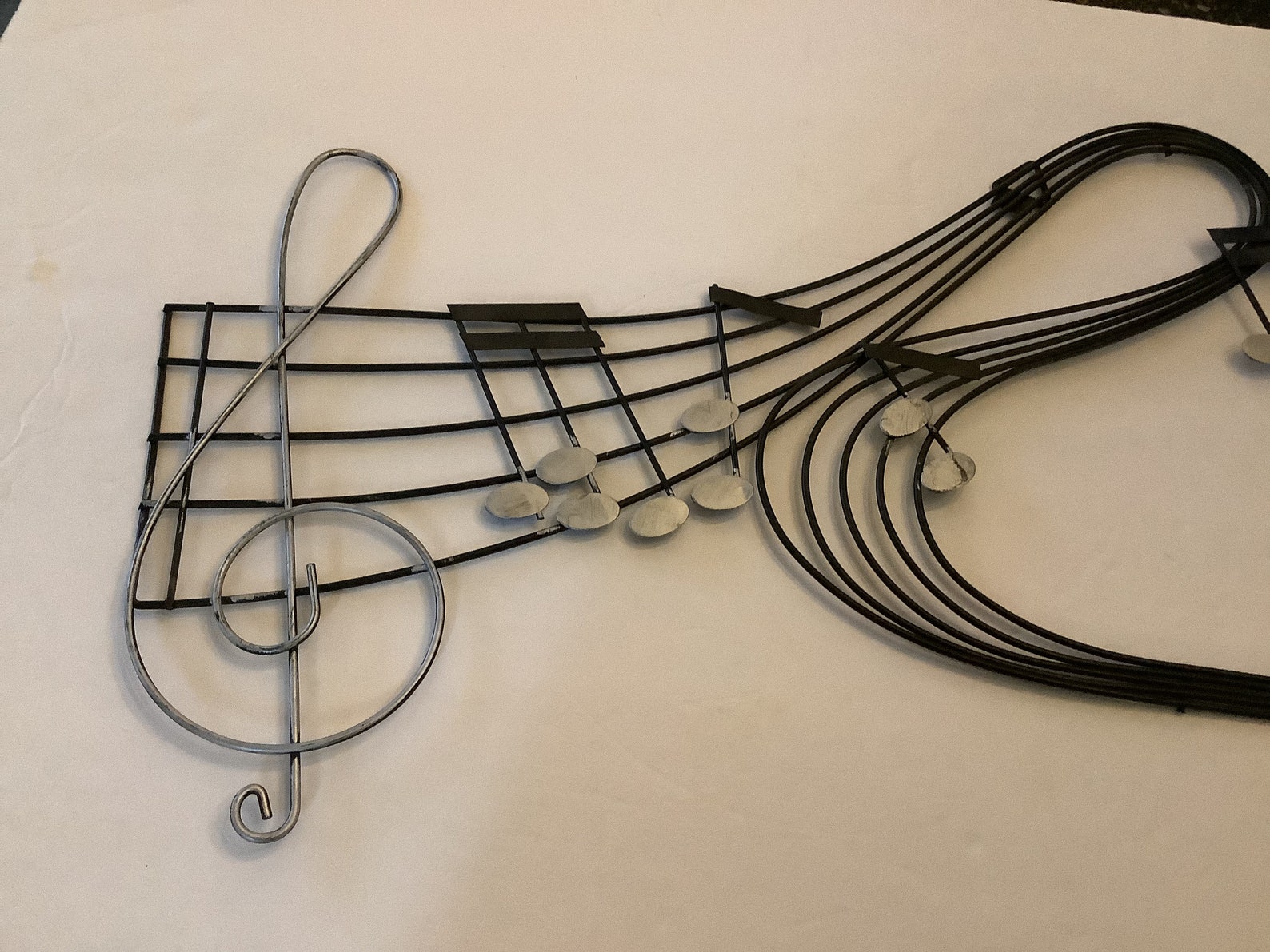 Vintage Musical Metal Art Decor, Musical Score Decor, Vintage Violin ...