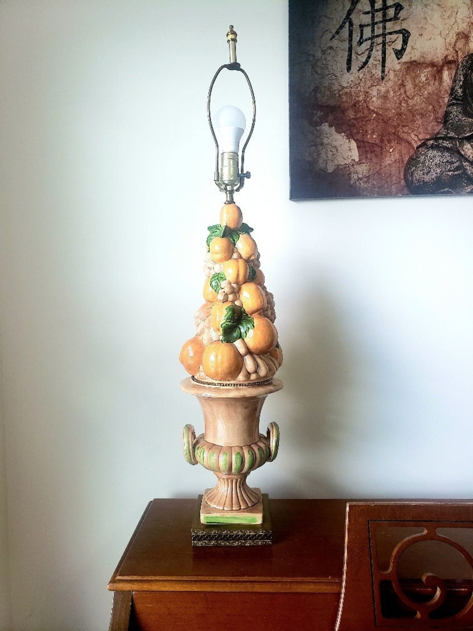 Vintage Lamp Vintage Ceramic Fruit Lamp Large MCM Ceramic - Etsy