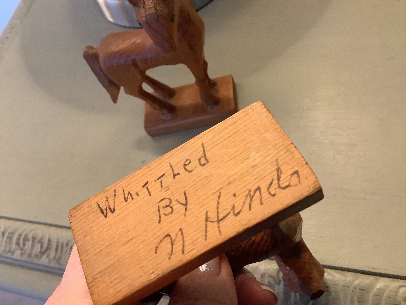 Vintage Hand Carved Animal Figurines. Hand Whittled Horses Signed by ...