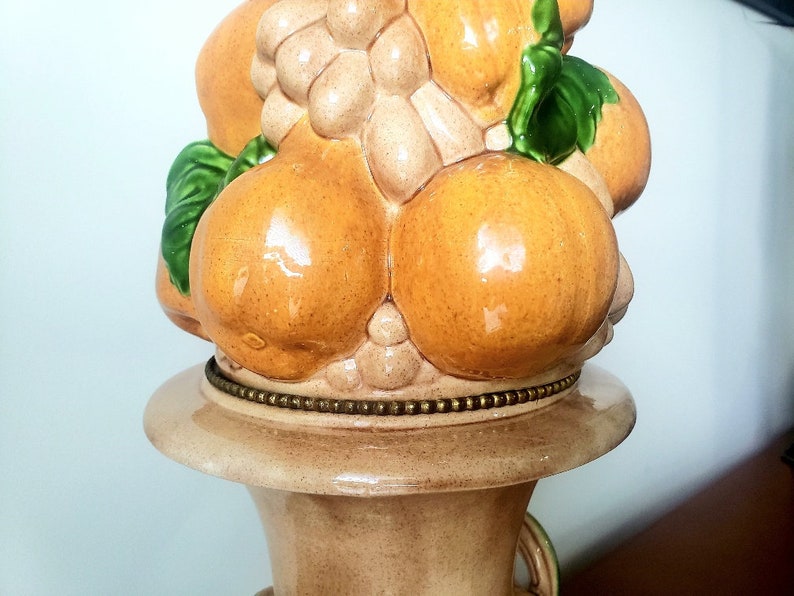Vintage Lamp Vintage Ceramic Fruit Lamp Large MCM Ceramic - Etsy