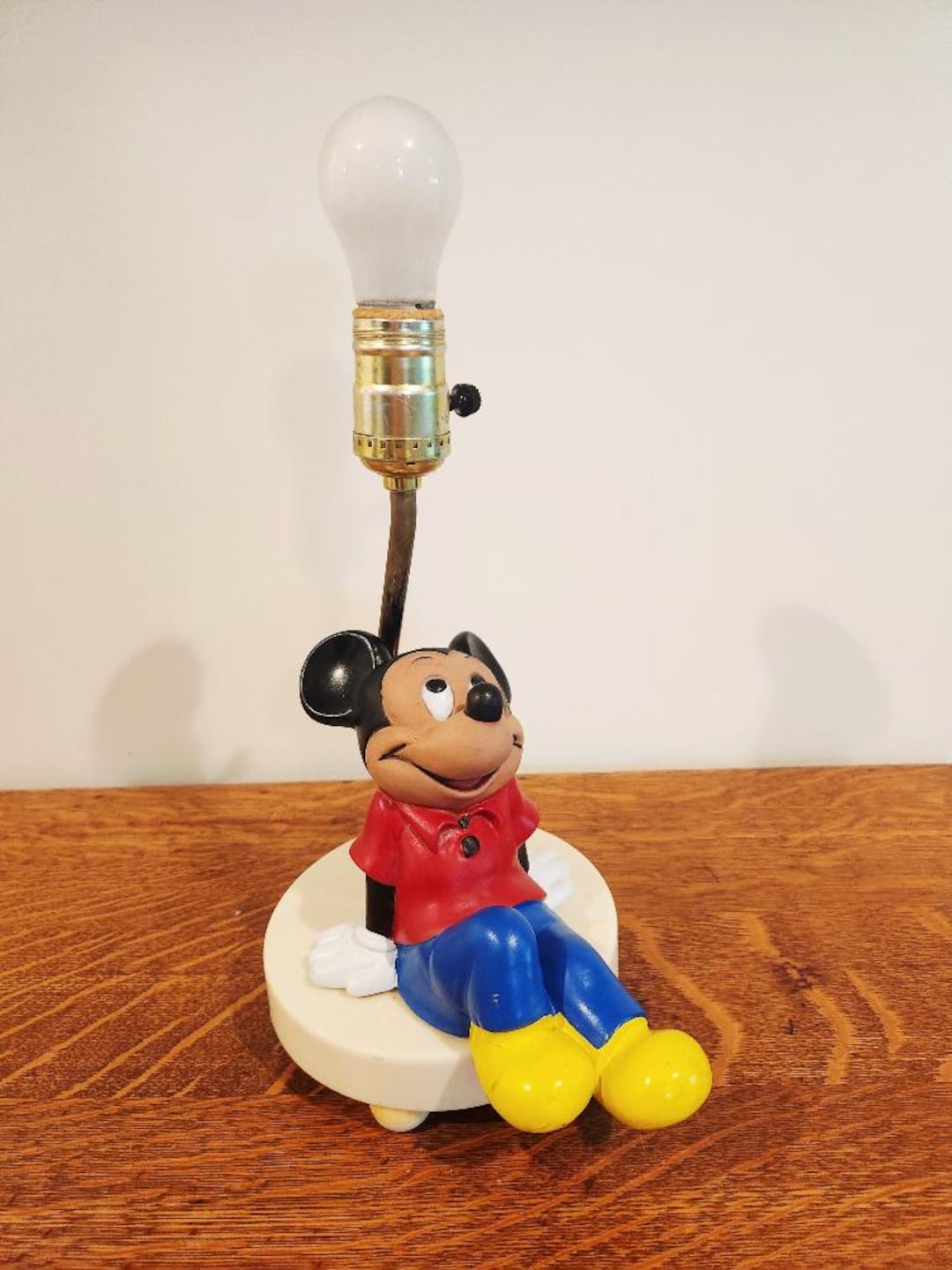 Vintage Mickey Mouse Table Lamp, Bedside Nightlight Lamp, Walt Disney ...