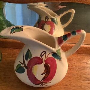 Apple Puritan Pottery Pitcher, 1940’s Retro Apple Pottery, Kitchen ...