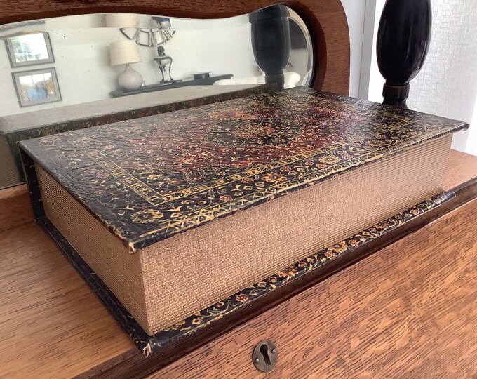 Vintage Large Book Storage Box, Decorative Book Box, Retro Decor ...