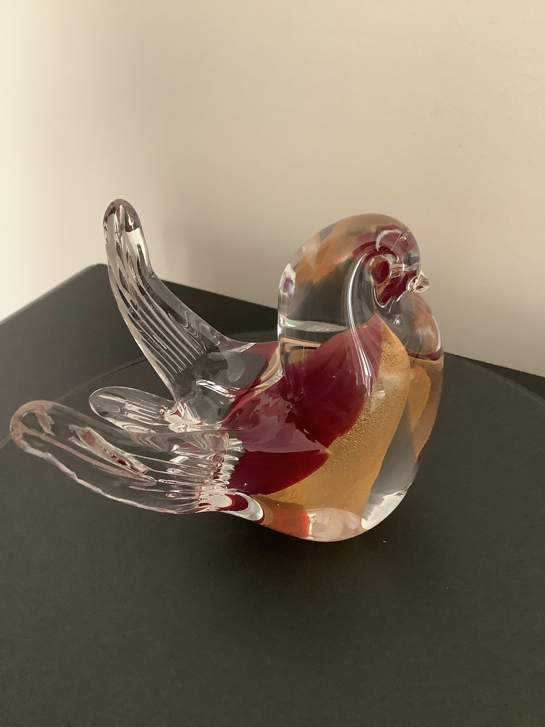 Vintage Murano Glass Bird Figurine, Collectible Art Glass Bird ...