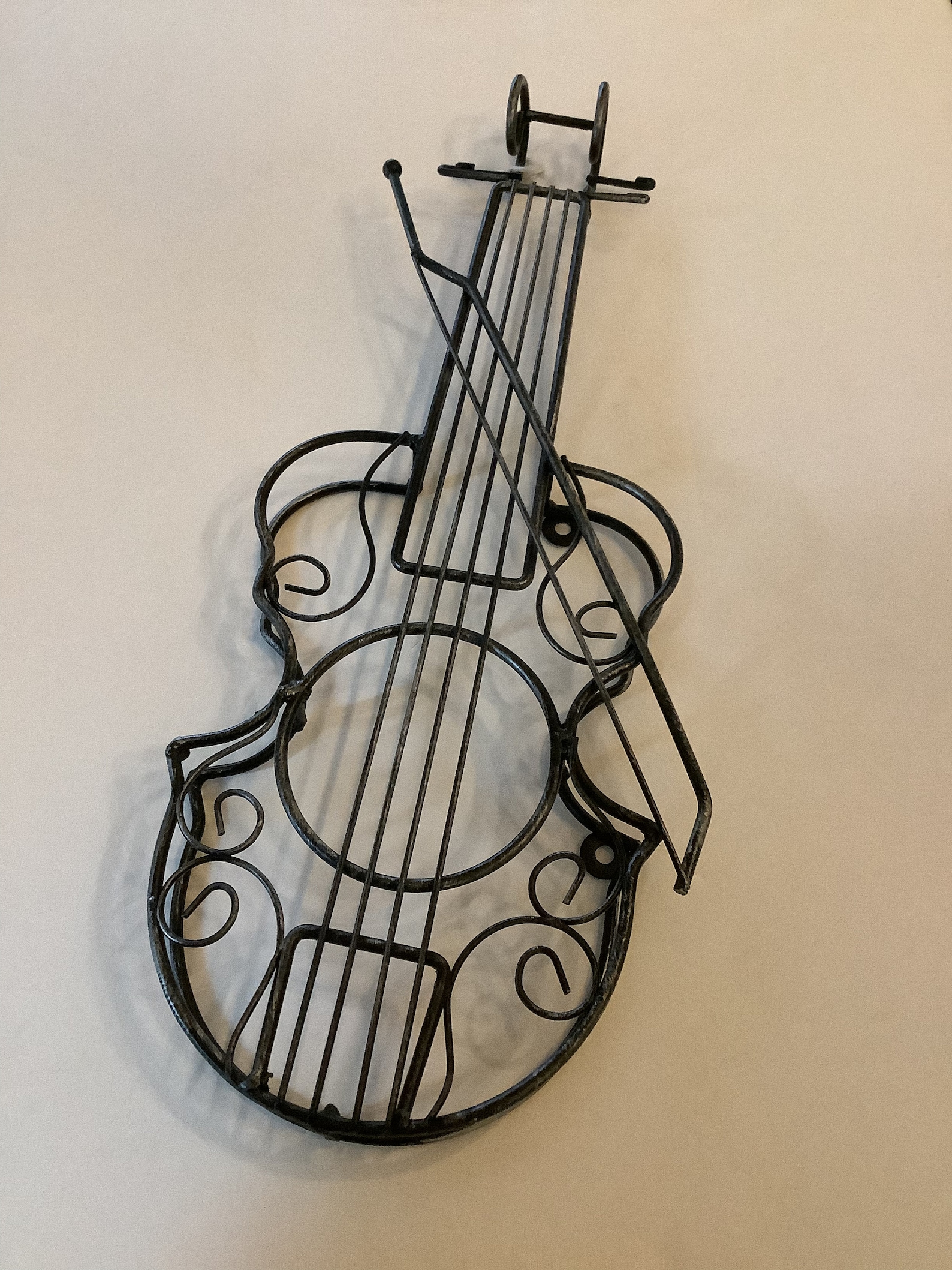 Vintage Musical Metal Art Decor, Musical Score Decor, Vintage Violin ...