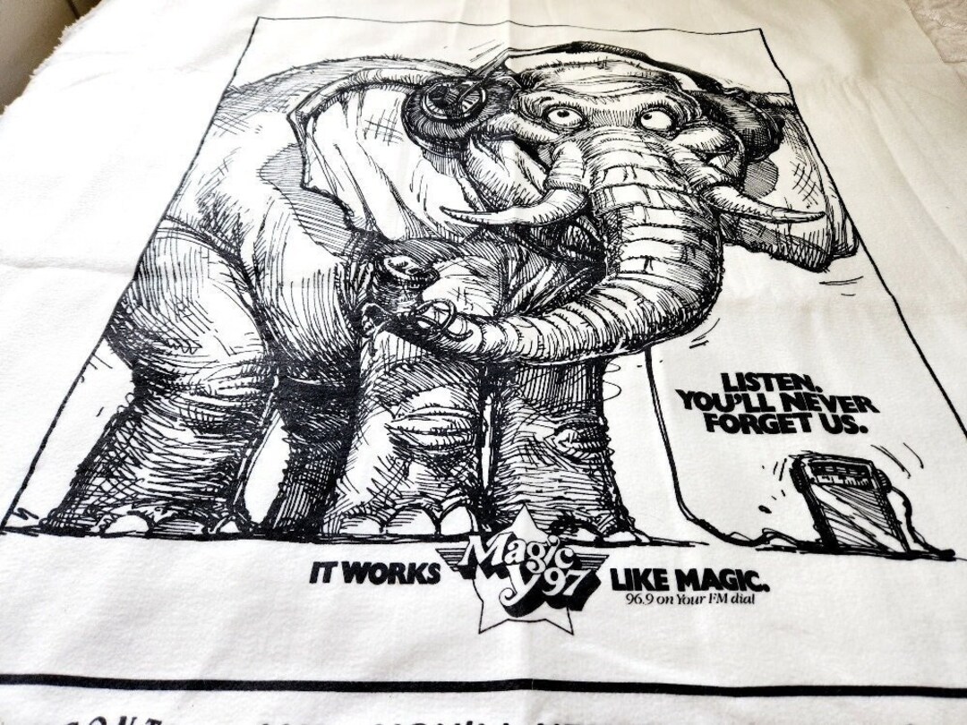 Vintage Elephant Blanket, Advertisement Blanket, Hilton Head & Piedmont ...