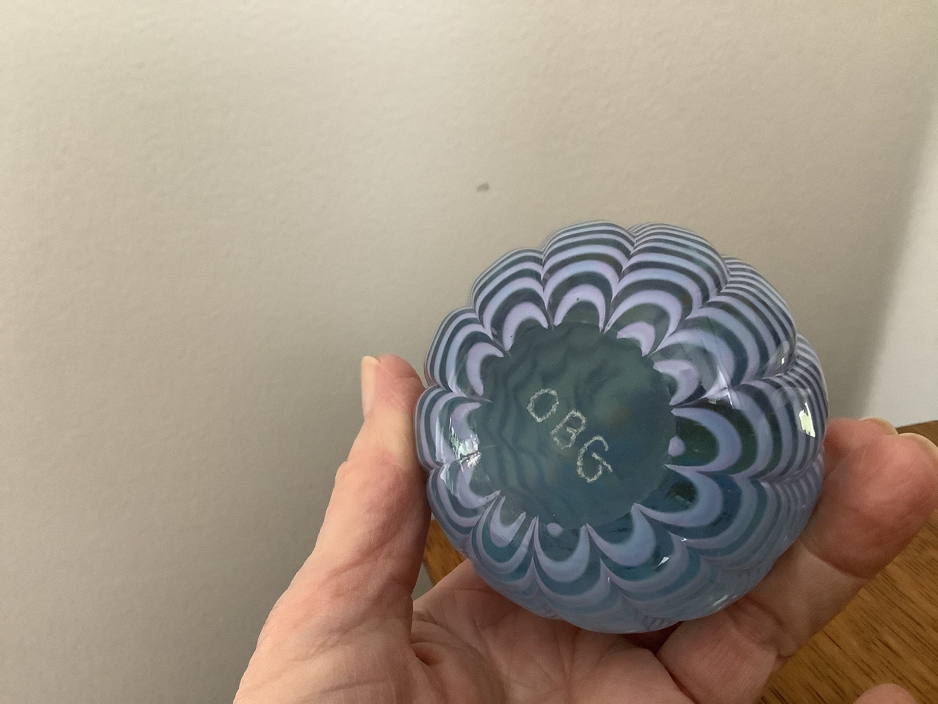 Vintage OBG Hand Blown Paperweight OBG Studio Art Glass - Etsy