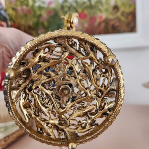 Vintage Earring Holder, 60s Sam Fink Organizer, Gold Earring Display ...