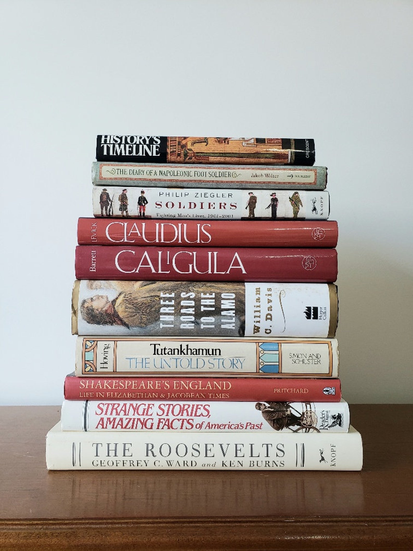 Lot of 10 Vintage History Books, Bundle of 10 Hard Cover Vintage ...