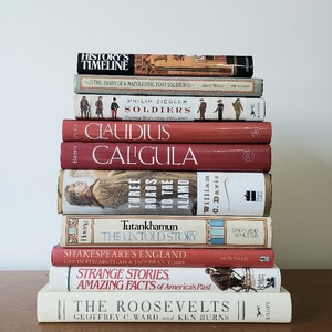 Lot of 10 Vintage History Books, Bundle of 10 Hard Cover Vintage ...