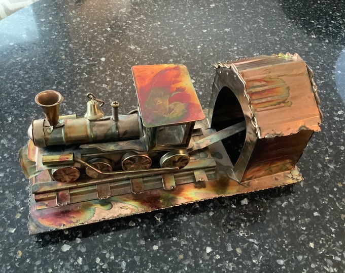 Vintage Berkeley Designs Copper Music Box Train on Track, Plays ...