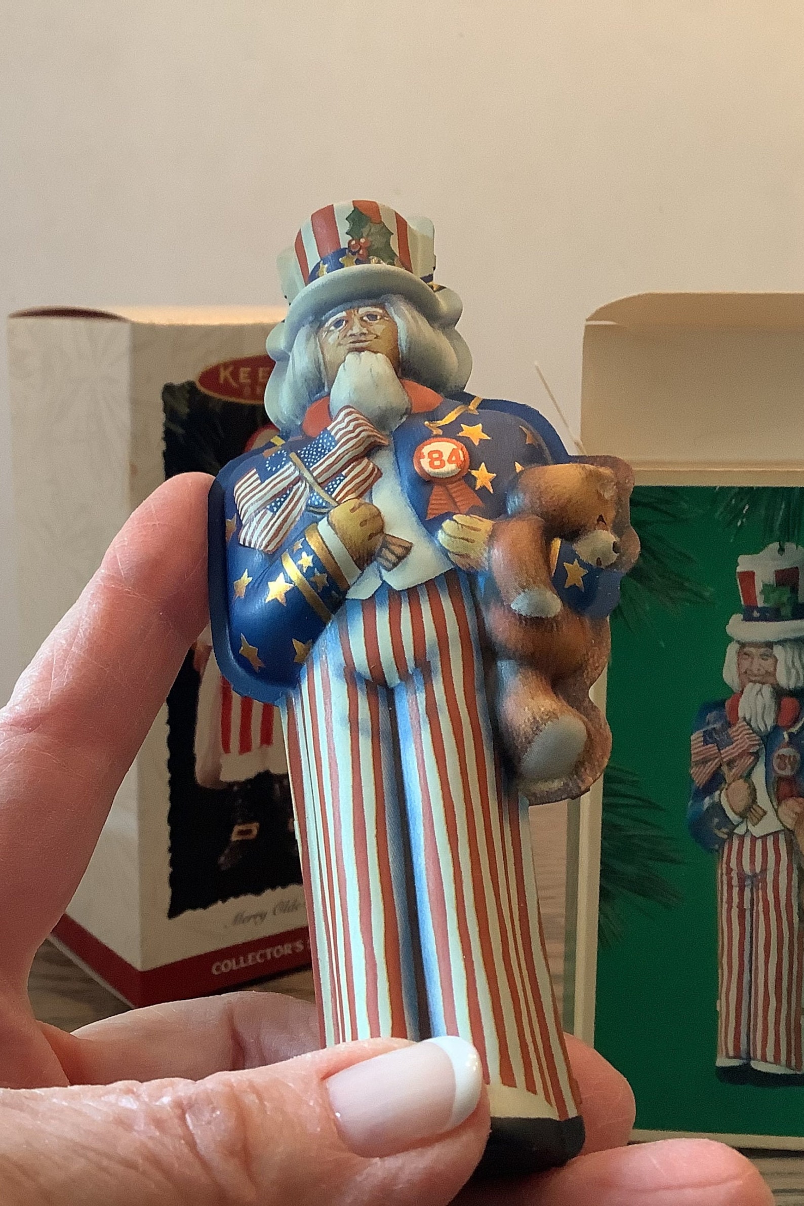 Vintage Uncle Sam Ornament Hallmark Keepsake Patriotic Santa - Etsy