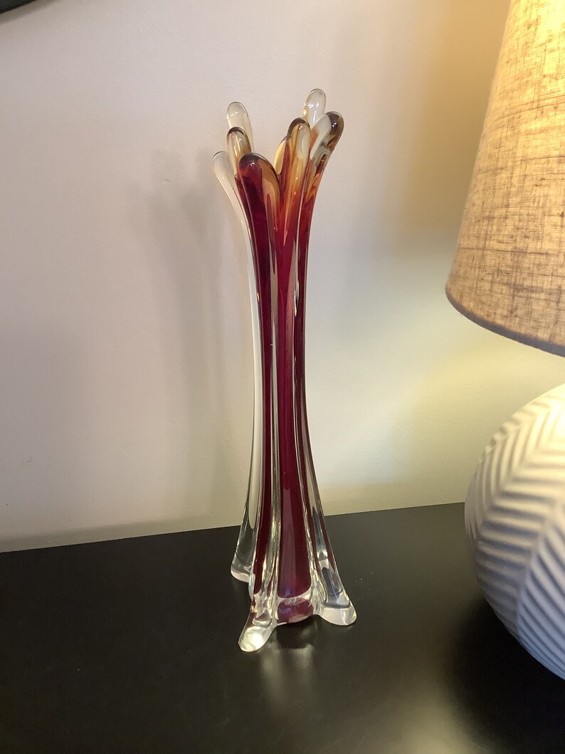Gorgeous Vintage Blown Art Glass Pulled Finger Stetch Glass - Etsy