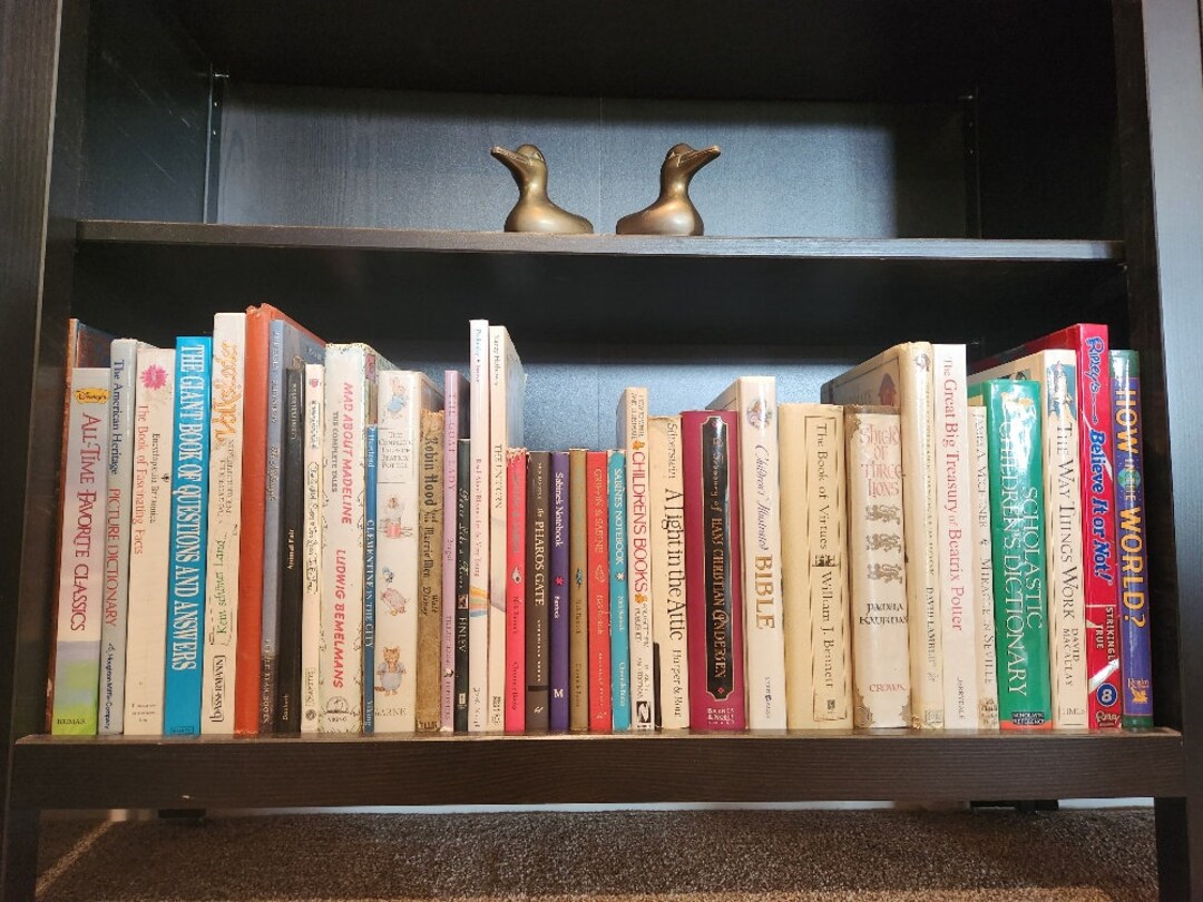 Vintage Children's Books Bundle (37), Shelf of Vintage Kid's Books (37 ...