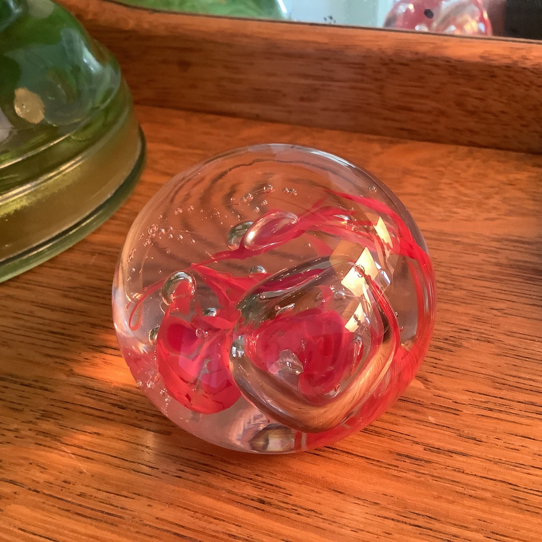 Vintage Glass Paperweight Desk Paperweight Micro Mosaic - Etsy