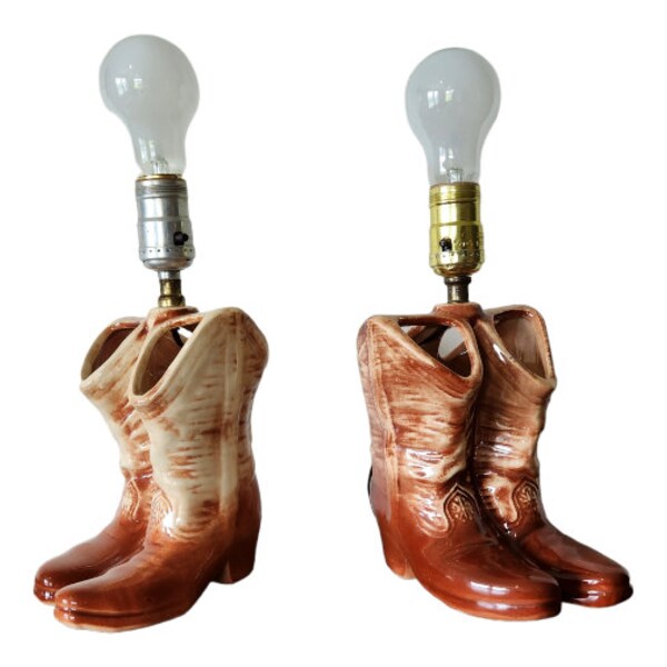 Cowboy Boot Table Lamp - Etsy