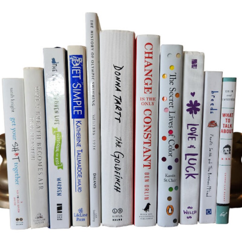 White Decorative Books - Etsy