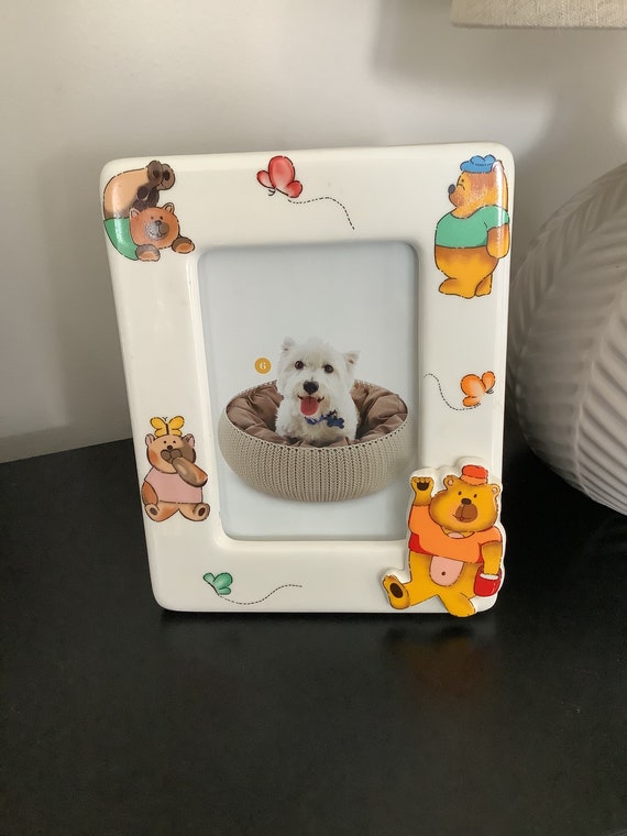 Kid's Picture Frame Vintage Teddy Bear Picture Frame - Etsy
