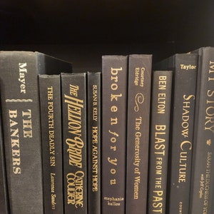Fill a Bookshelf, Black Books W/ Gold Lettering, Black Books Bundle (28 ...