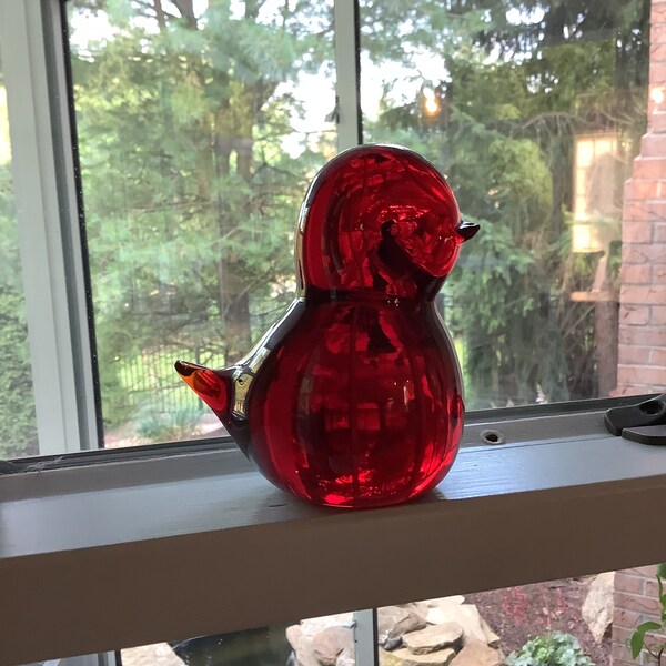 Red Bird Glass - Etsy
