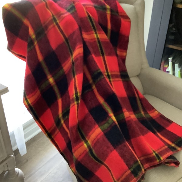 Red Plaid Blanket - Etsy