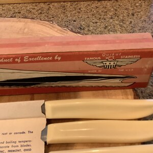 Vintage Famous Quikut Stainless Knife Set, Carve and Serve Knife Set W ...