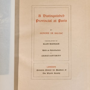 1901 Works of Honoré De Balzac Complete 18 Volume Book Set, Limited ...