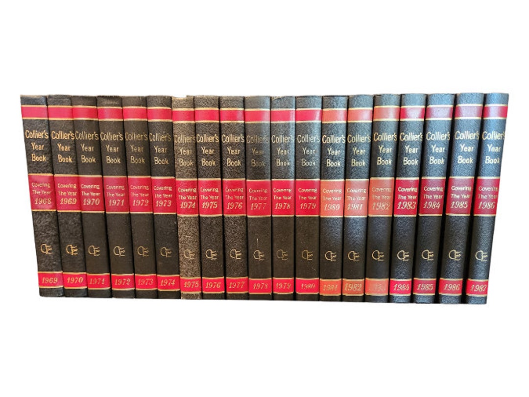 Vintage Collier Encyclopedia Year Book Set, 1969 - 1987 Yearbooks, Book ...